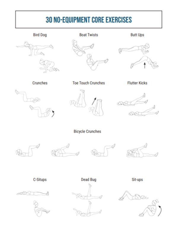20+ List Of Bodyweight Exercises PDF (with workouts!) - Fit as a Mama Bear