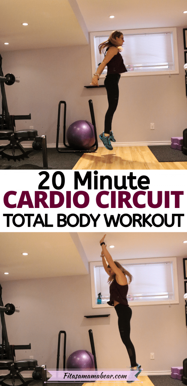 No Equipment Cardio Circuit (Total Body, 20 Minutes, Video)