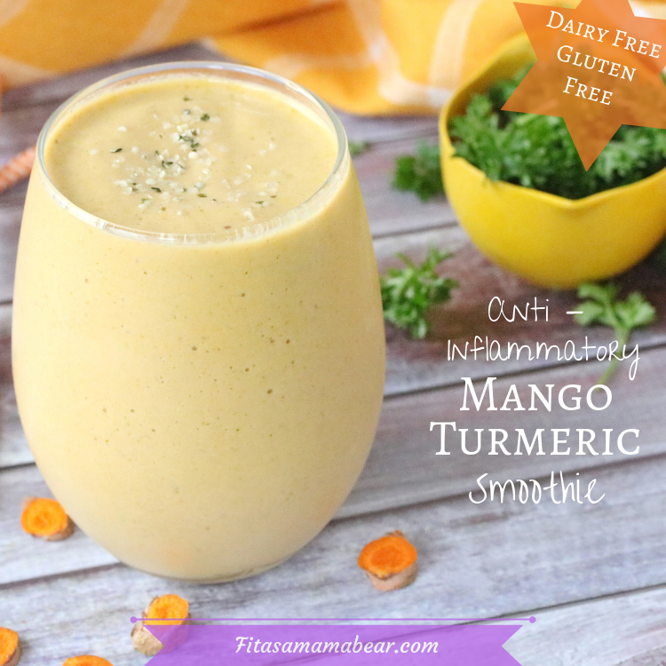 Anti-Inflammatory Carrot Mango Turmeric Smoothie (Paleo & Whole30)