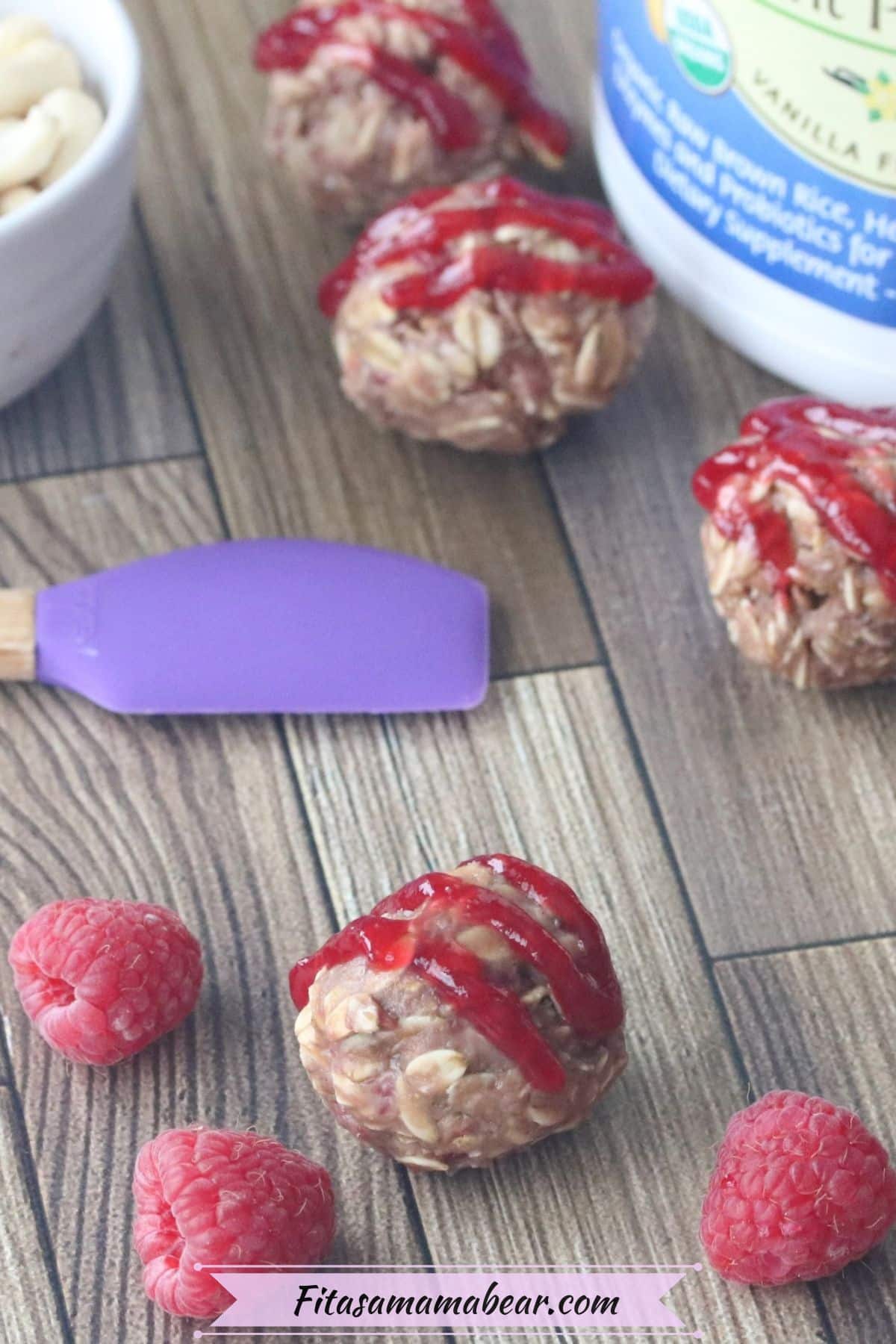 PB & J Gluten-Free Protein Balls (11g protein/serving!)