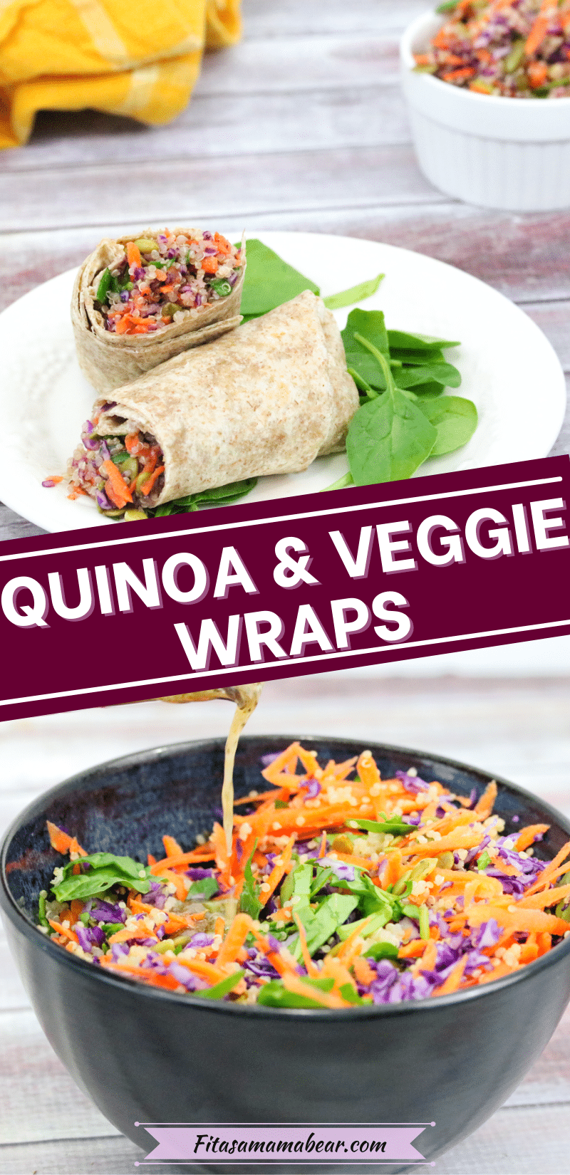 Quinoa Veggie Wrap With Sweet Italian Dressing (Gluten-Free & Vegan ...