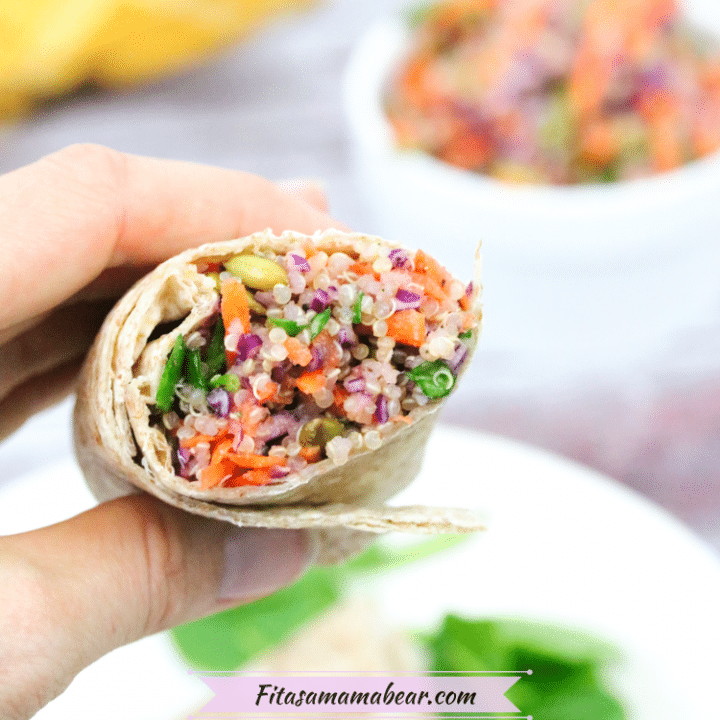 Quinoa Salad Wrap - Fit as a Mama Bear
