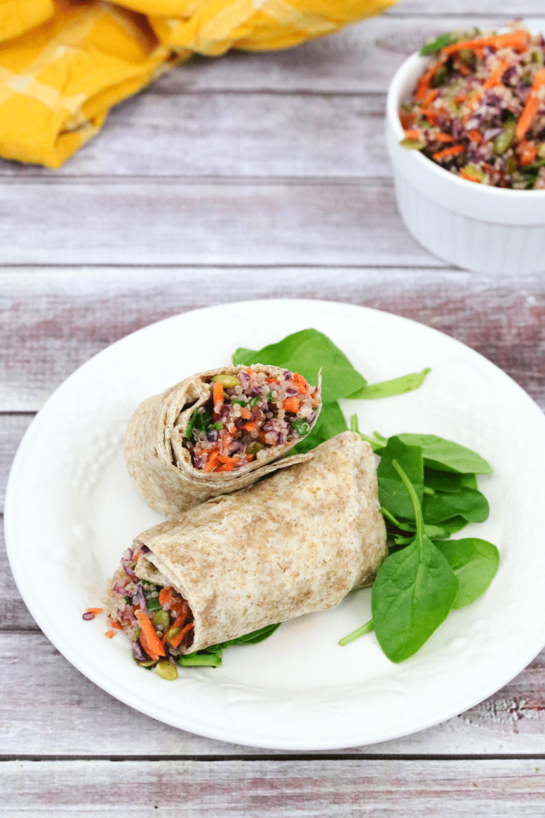 Quinoa Veggie Wrap With Sweet Italian Dressing (Gluten-Free & Vegan ...