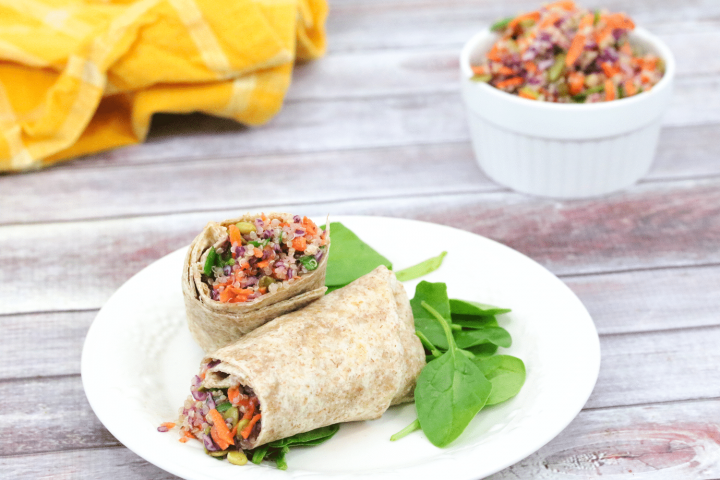 Quinoa Veggie Wrap With Sweet Italian Dressing (Gluten-Free & Vegan)