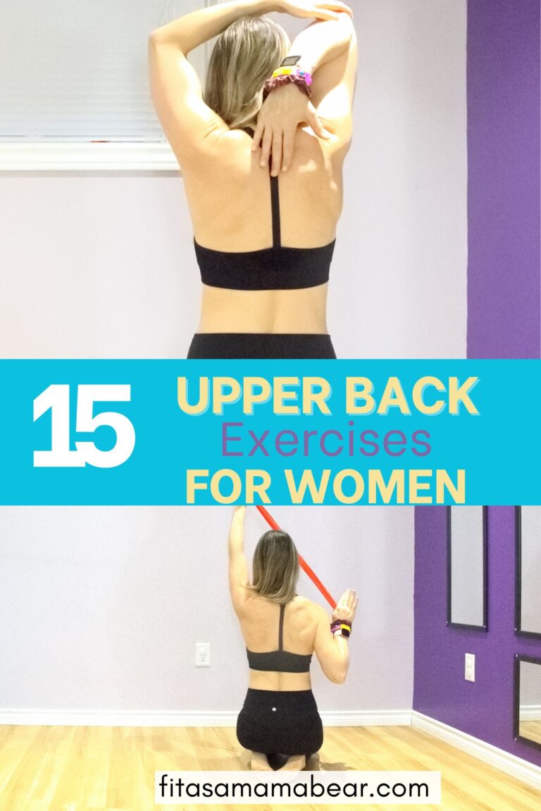 14 Upper Back Exercises For Women [Bands & Dumbbells] - Fit as a Mama Bear