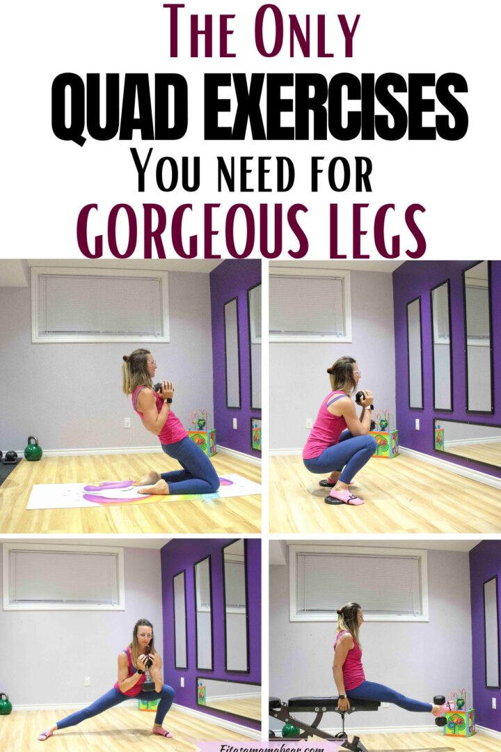 13 Dumbbell Quad Exercises At Home + 5 Minute Workout - Fit as a Mama Bear
