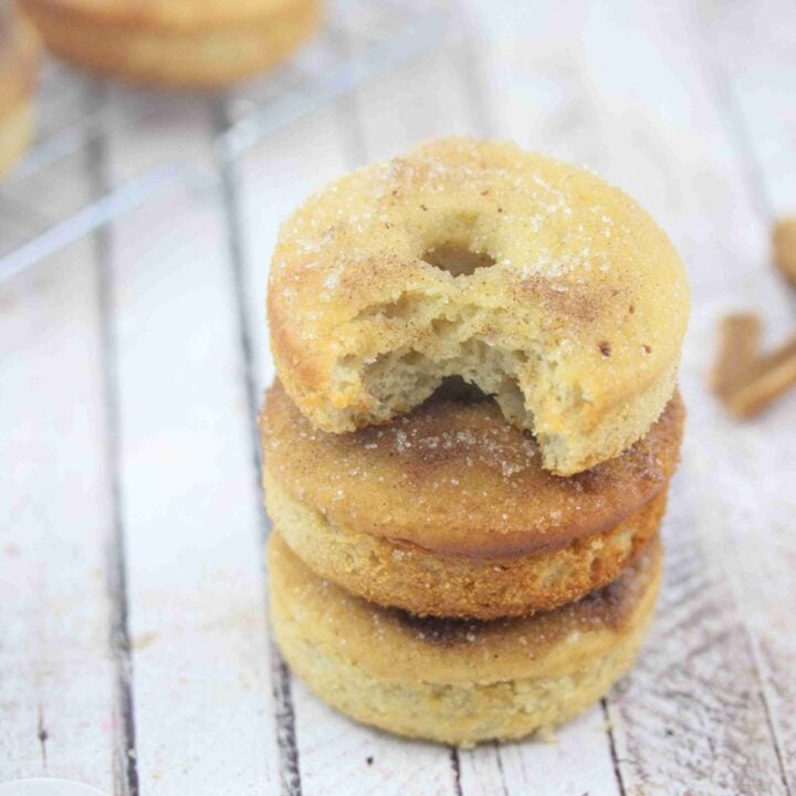 Baked Cinnamon Sugar Protein Donuts [Gluten-Free] - Fit as a Mama Bear