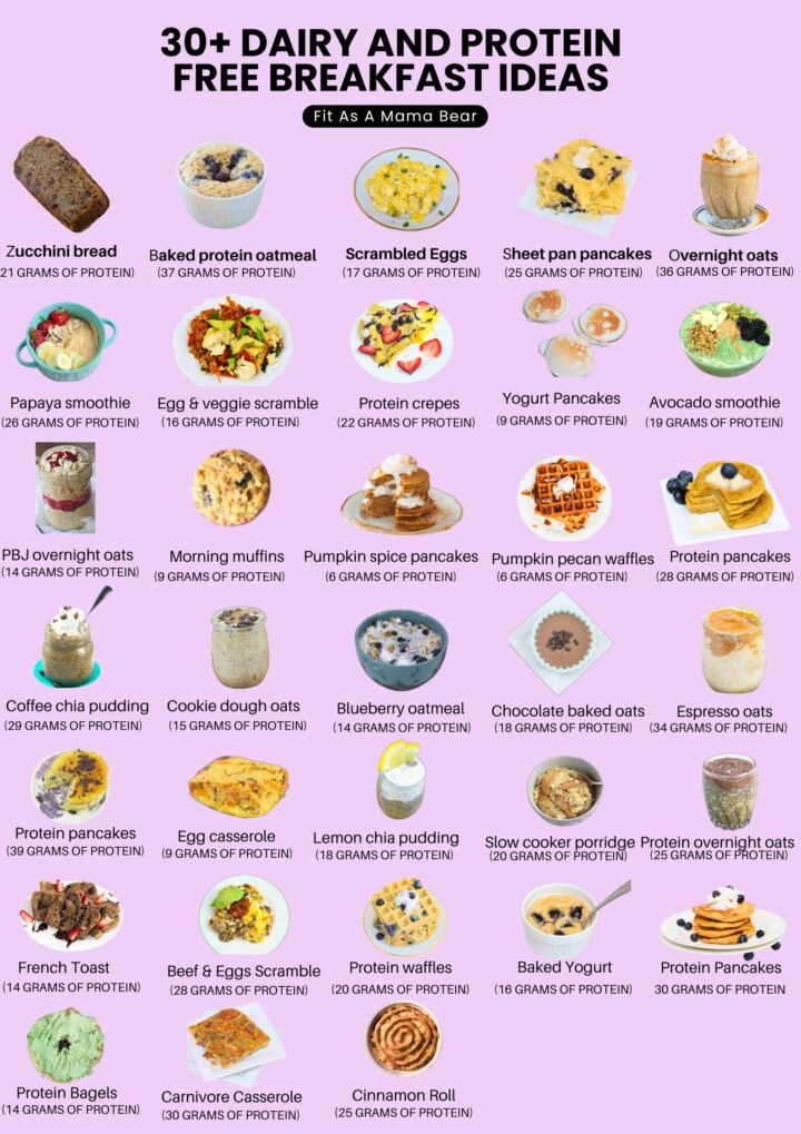 30+ Dairy Free Breakfast Ideas High In Protein - Fit as a Mama Bear