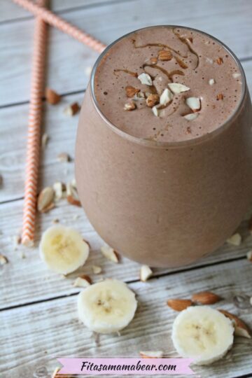 Creamy Chunky Monkey Protein Shake With Homemade Caramel - Fit as a ...