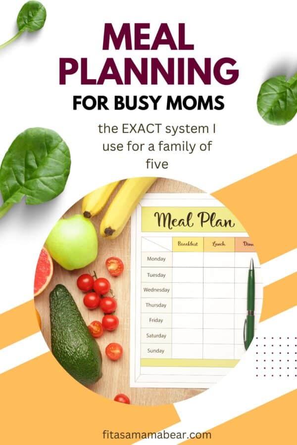 Meal Planning 101 For Busy Moms - Fit as a Mama Bear
