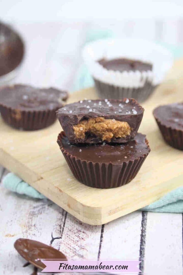 Almond Butter Dark Chocolate Cups [High-Protein] - Fit as a Mama Bear