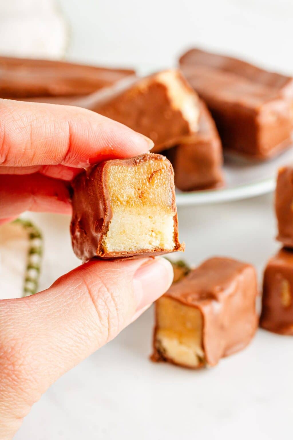 Dairy-Free Twix Protein Bars(Gluten-free) - Fit as a Mama Bear