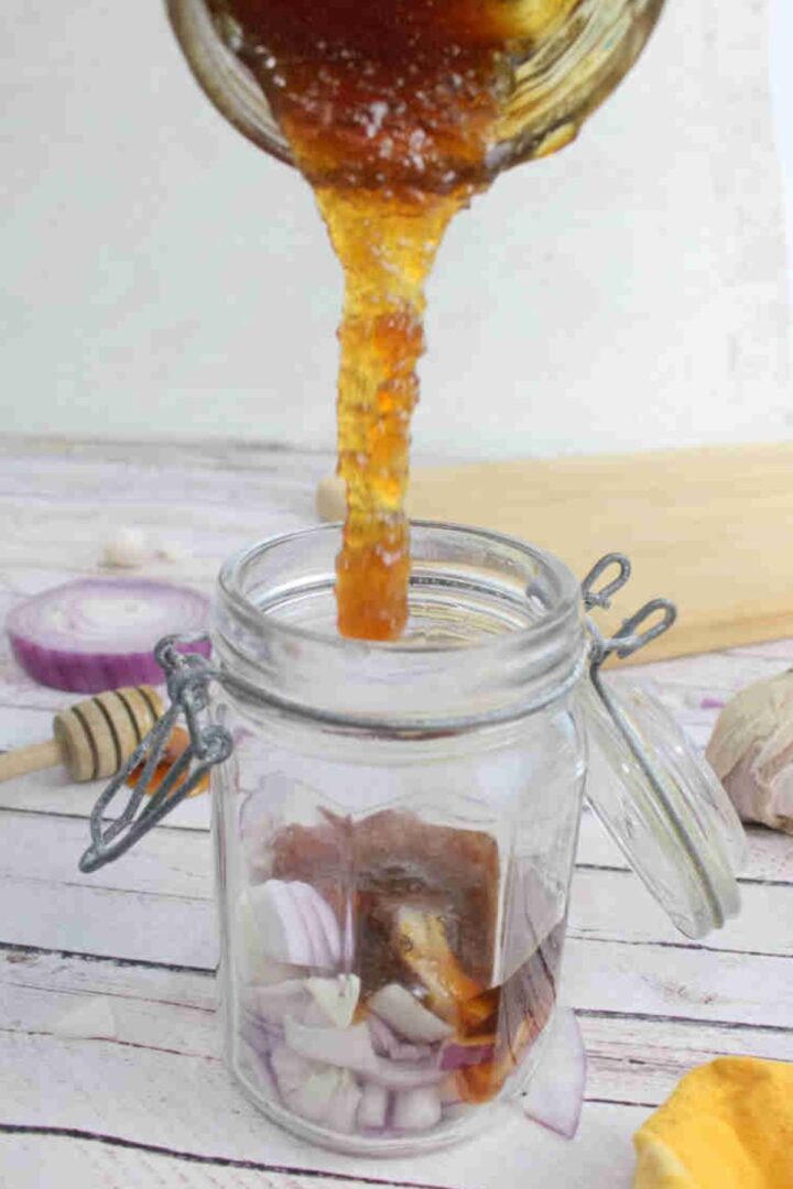 Homemade Honey and Onion Cough Syrup - Fit as a Mama Bear