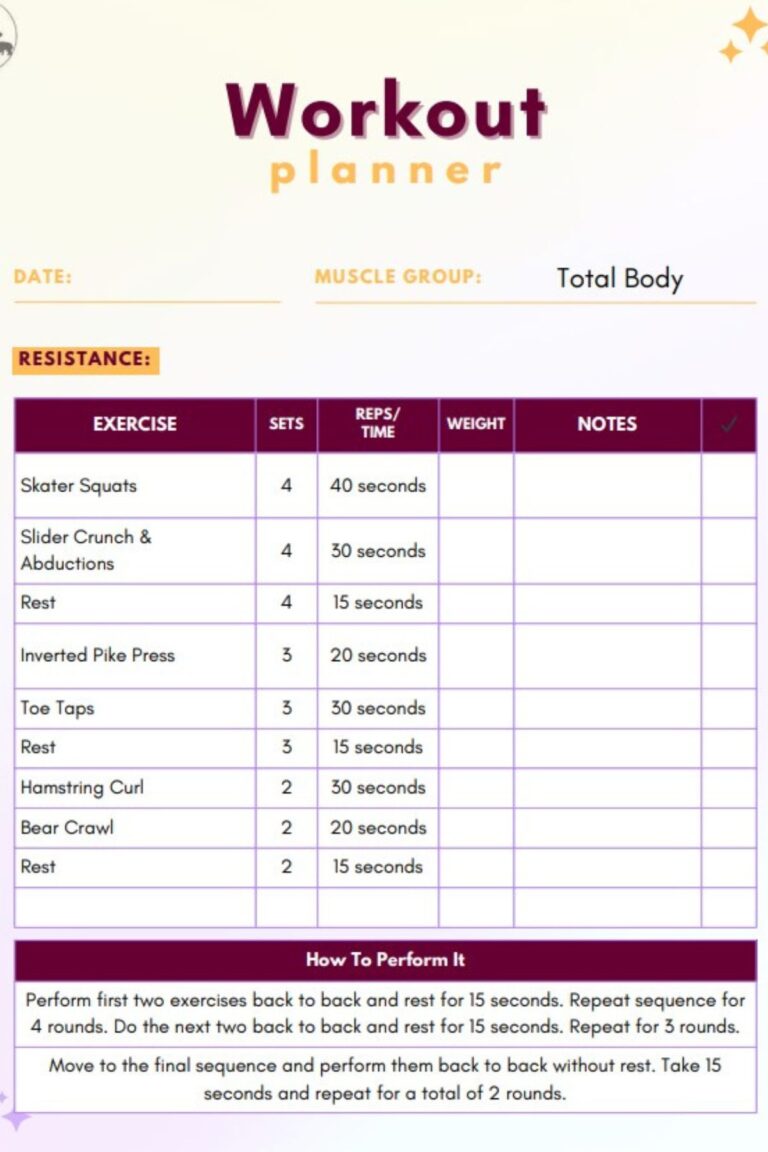 Full Body Superset Workout Routine [With PDF]