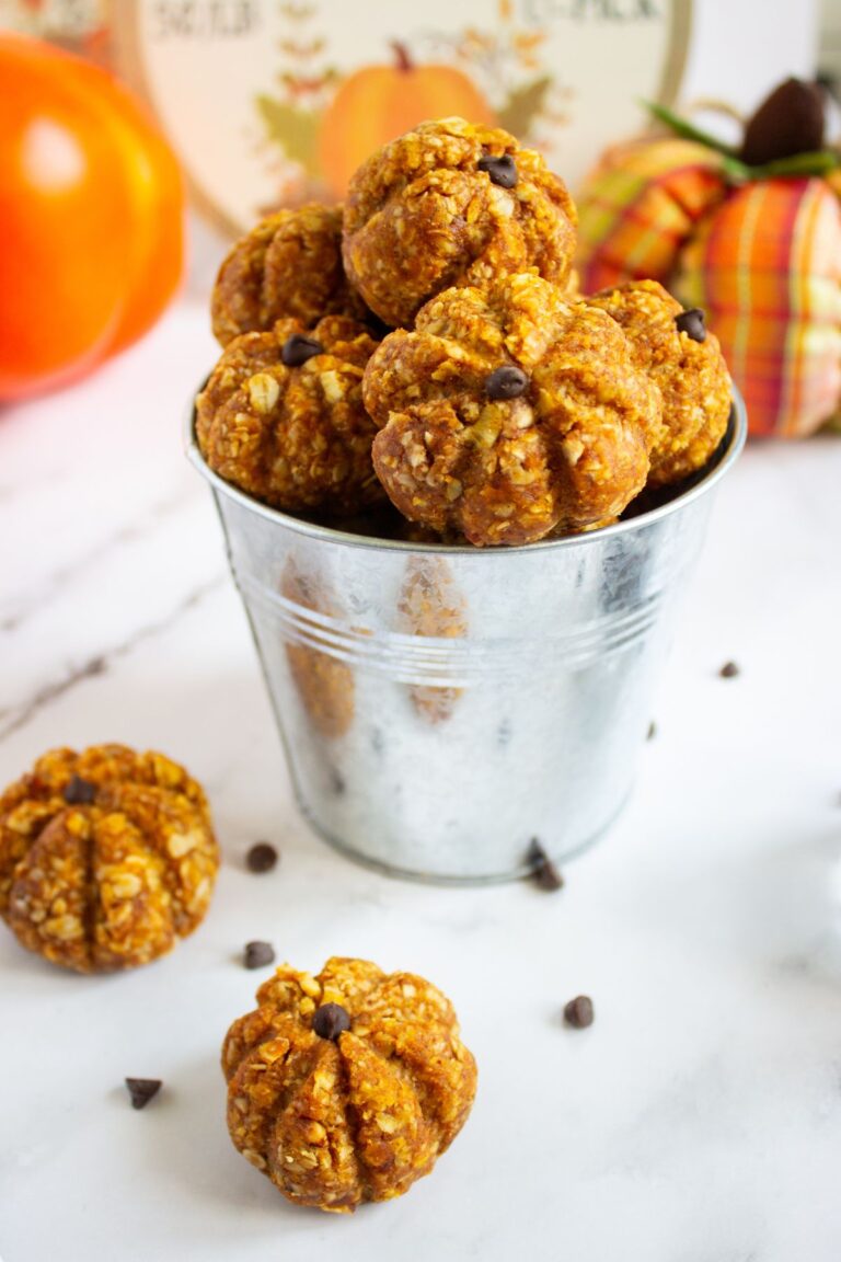 Pumpkin Spice Protein Balls [No Bake] - Fit as a Mama Bear