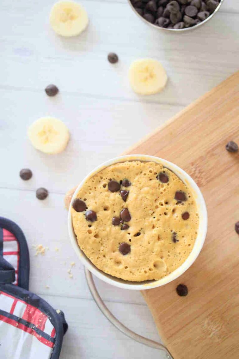 3 Ingredient Protein Mug Cake (Dairy-Free) - Fit as a Mama Bear