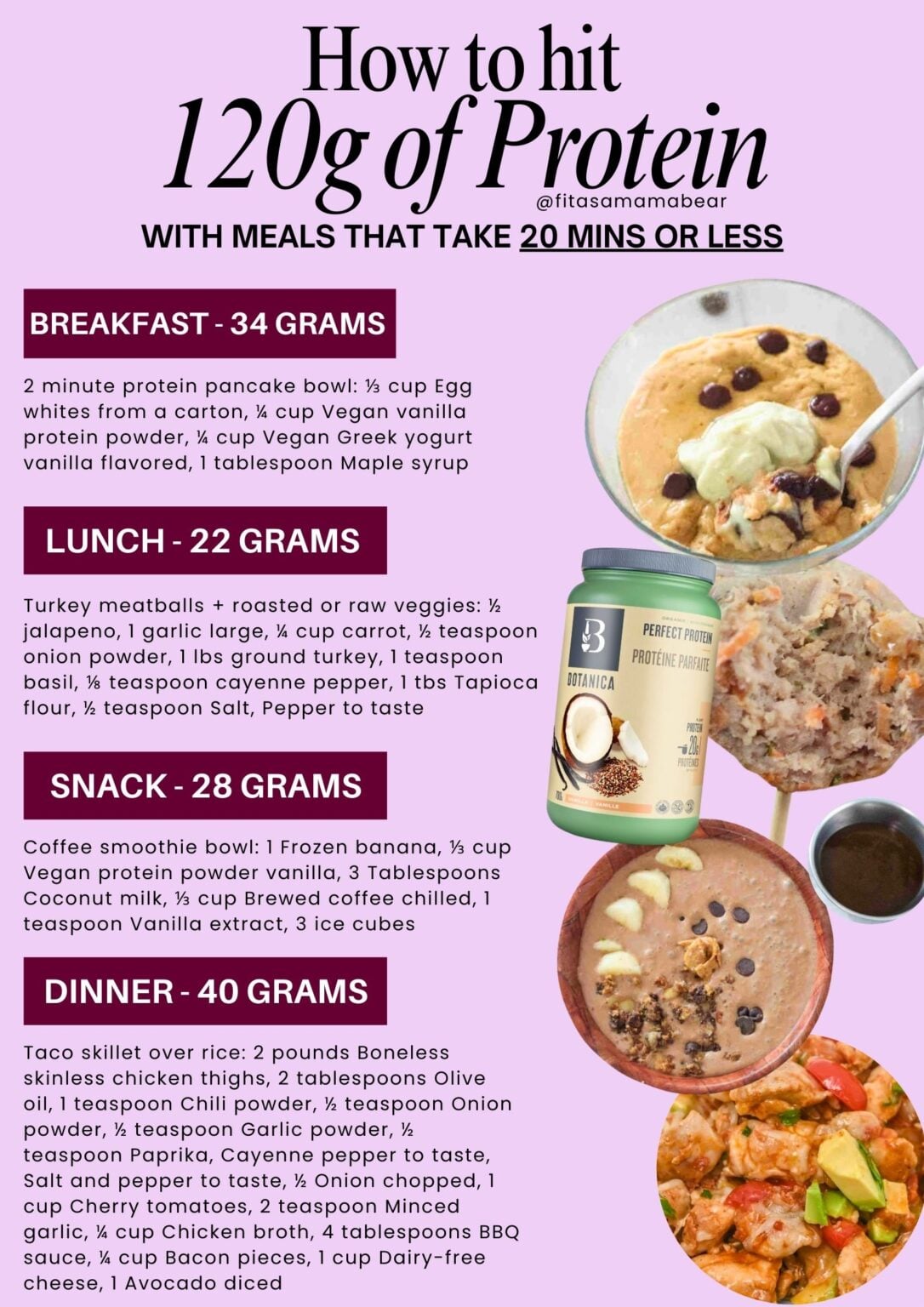 How To Eat 100 Grams Of Protein A Day (Easily!) - Fit as a Mama Bear