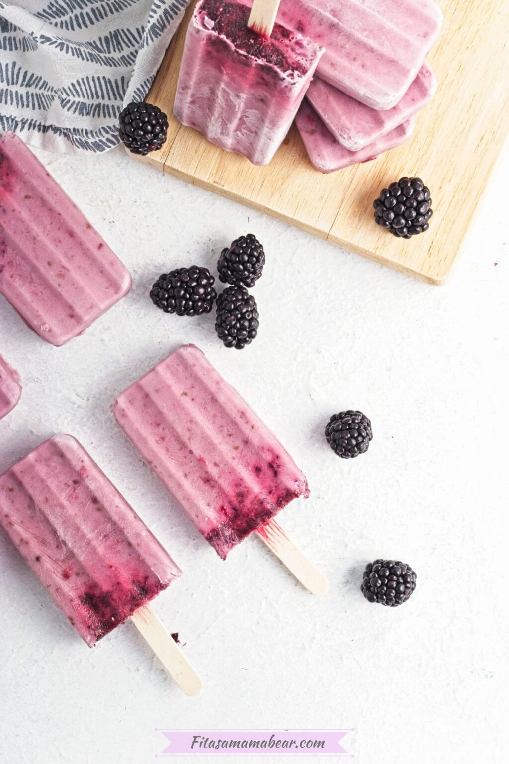 Blackberry Popsicles [Dairy-Free] - Fit as a Mama Bear