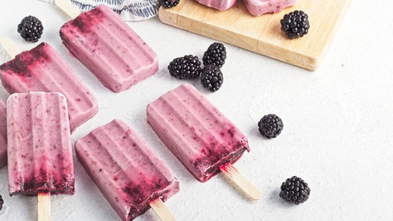 Blackberry Popsicles [Dairy-Free] - Fit as a Mama Bear